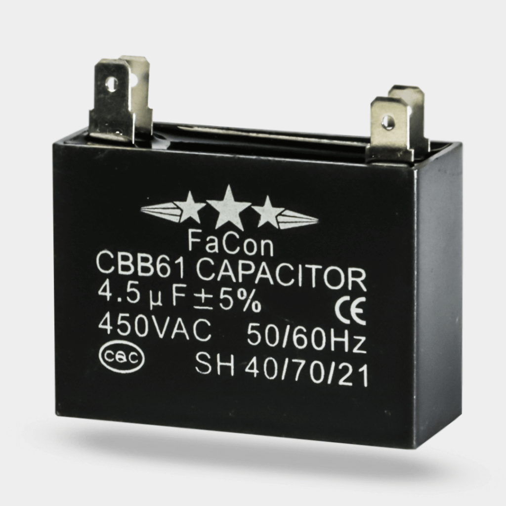 CAPACITOR VENTILADOR CBB61, 4.5UF X 450VAC FACON – aristeurefrigeracao ...